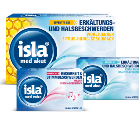 isla® med: Bei intensiven Hals- und Stimmbeschwerden | isla®